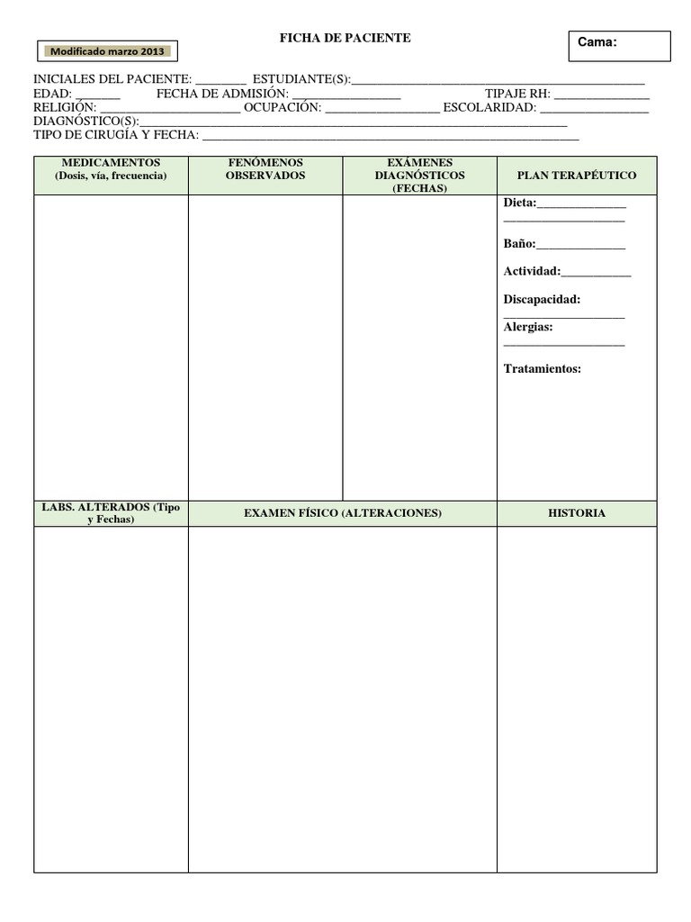 Ficha de Paciente PDF | PDF
