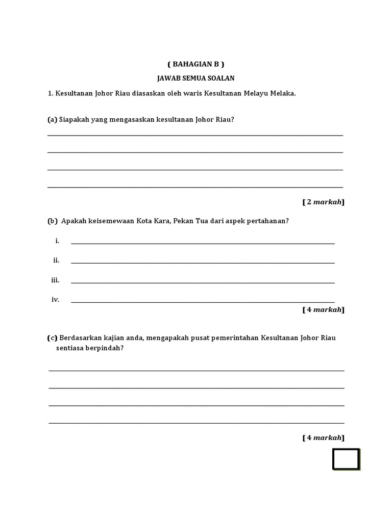 Latihan Bab 6 Bahagian B Pdf