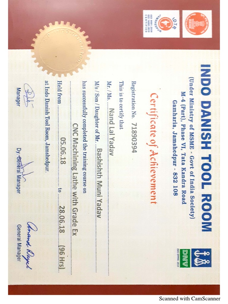 IDTR Certification | PDF