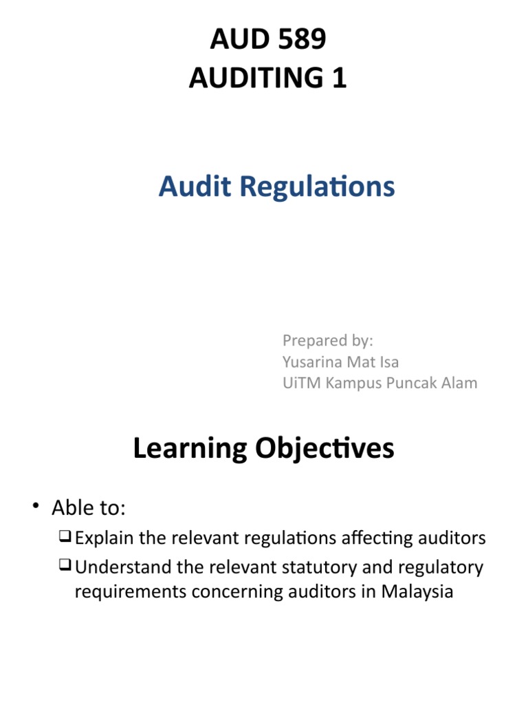 TOPIC 2 - Audit Regulations | PDF | Confidentiality | Audit