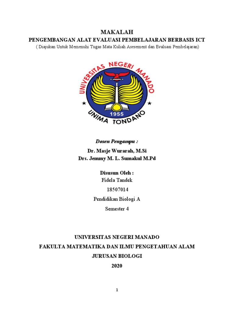 Makalah Pengembangan Alat Evaluasi Berbasis ICT | PDF
