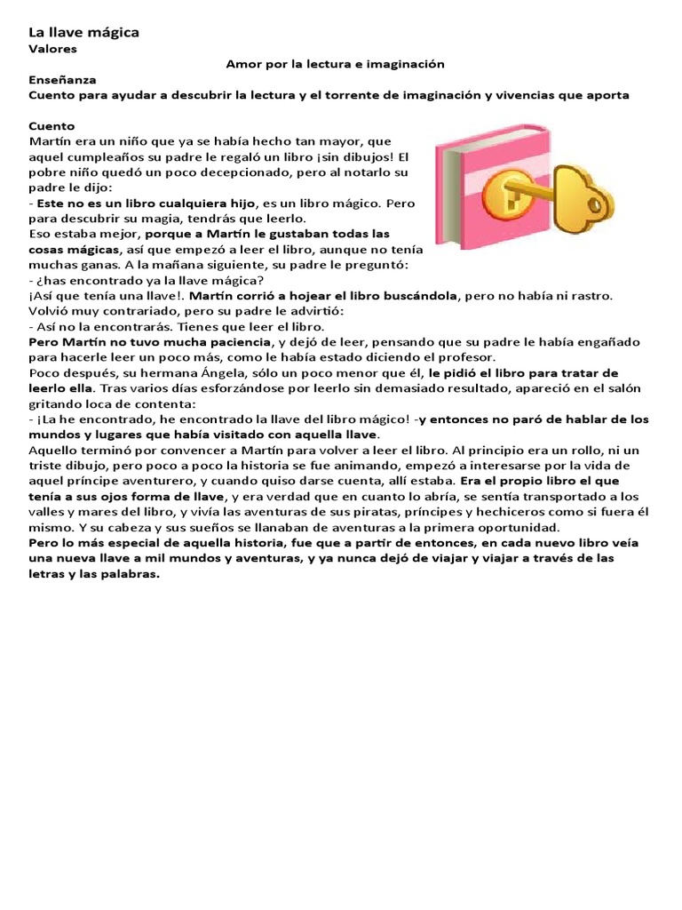La llave mágica de la lectura | PDF