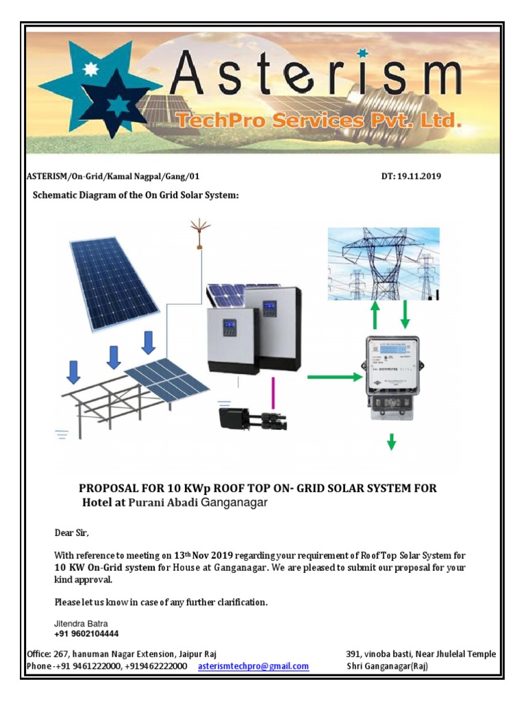 Schematic Diagram of The On Grid Solar System | PDF | Photovoltaic ...