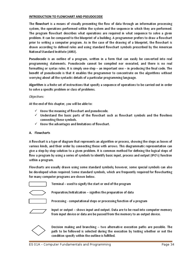 Objectives:: ES 01A - Computer Fundamentals and Programming | Download Free PDF | Integer ...
