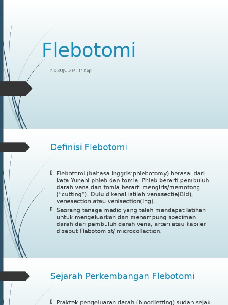 Konsep Flebotomi | PDF