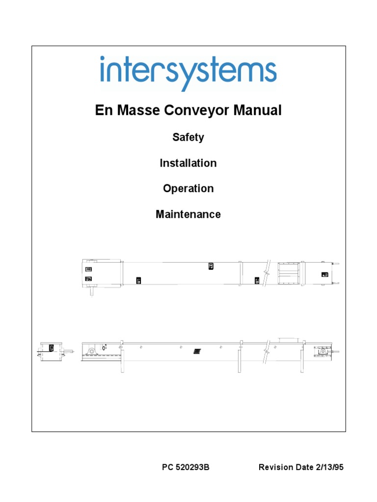 En Masse Conveyor Manual: Safety Installation Operation Maintenance ...