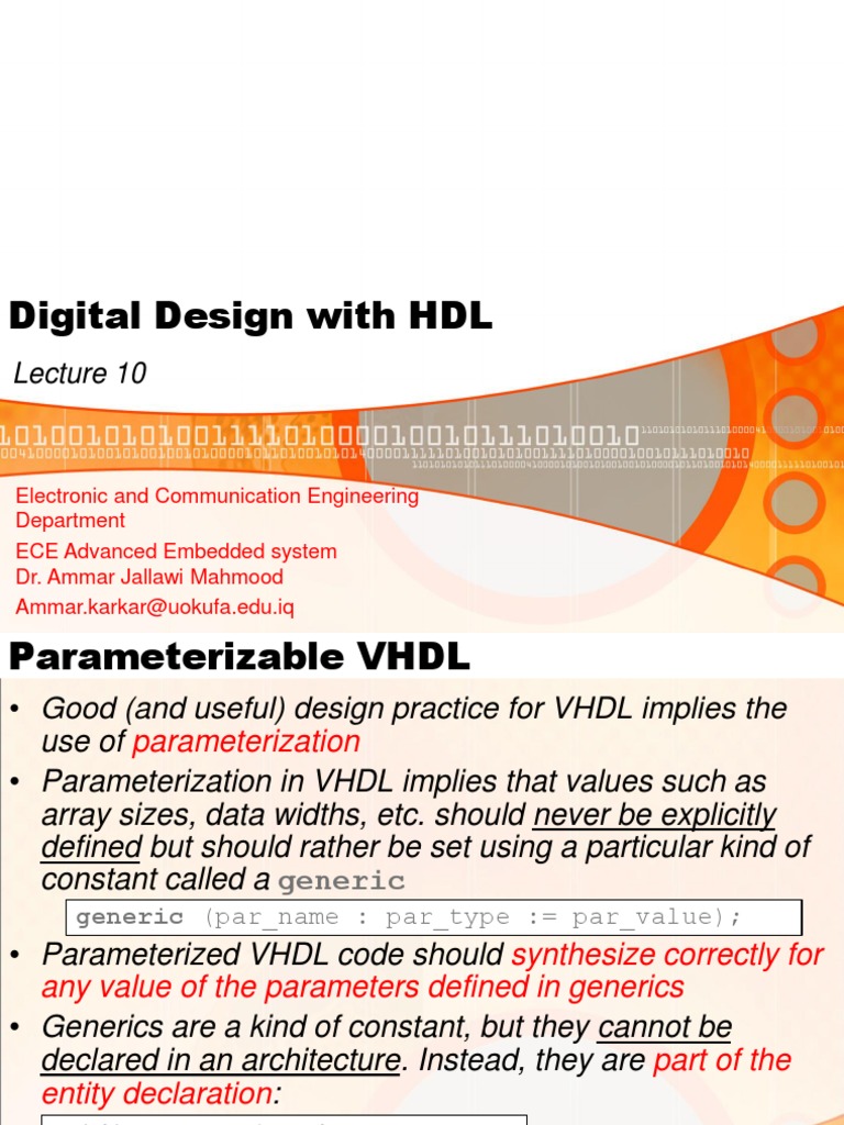 Digital Design With HDL | PDF | Control Flow | Vhdl