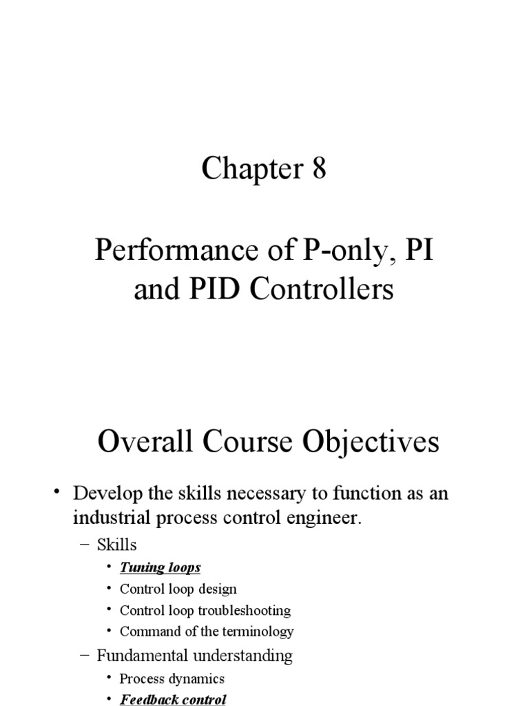 Performance of P-Only, PI and PID Controllers | PDF | Control Theory ...