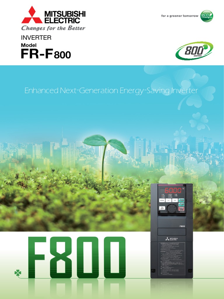 FR F800 Mitsubishi Inverter PDF | PDF | Electric Motor | Power Inverter