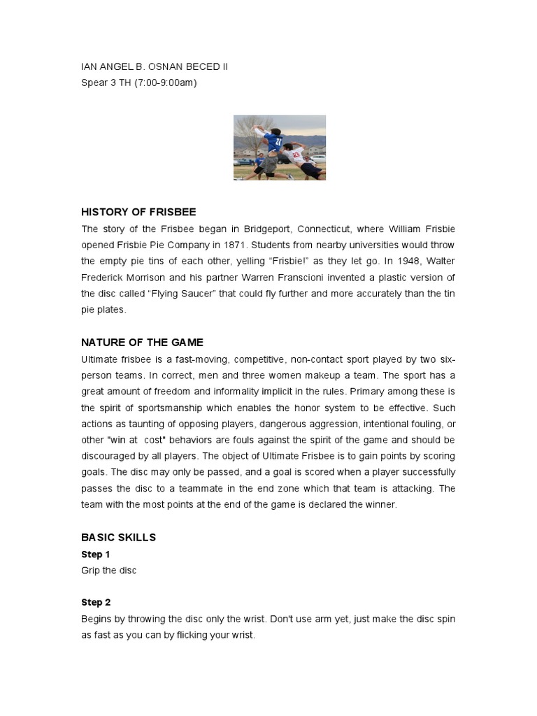 Ultimate Frisbee & Dodgeball Guide | PDF | Games Of Physical Skill ...