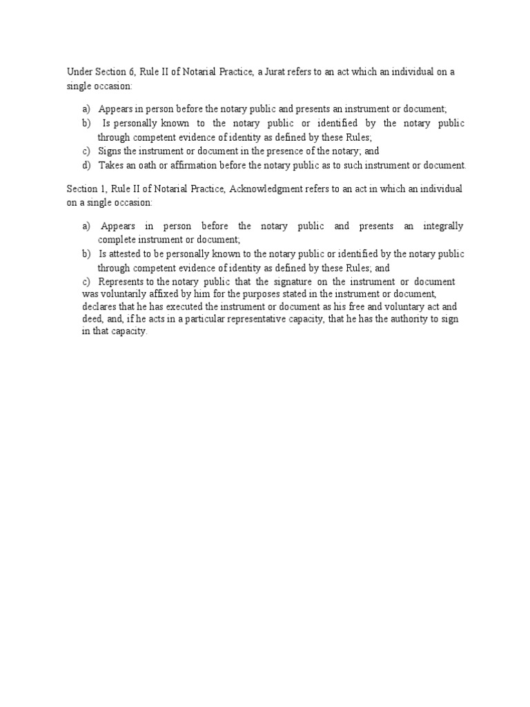 Jurat V Acknowledgment | PDF