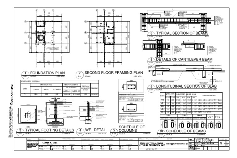 Typical Section of Beams: 2B-1 2B-2 CB-1 2B-3 FTB | Download Free PDF ...