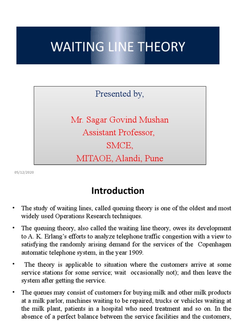 Waiting Line Theory | PDF | Probability Theory | Applied Mathematics