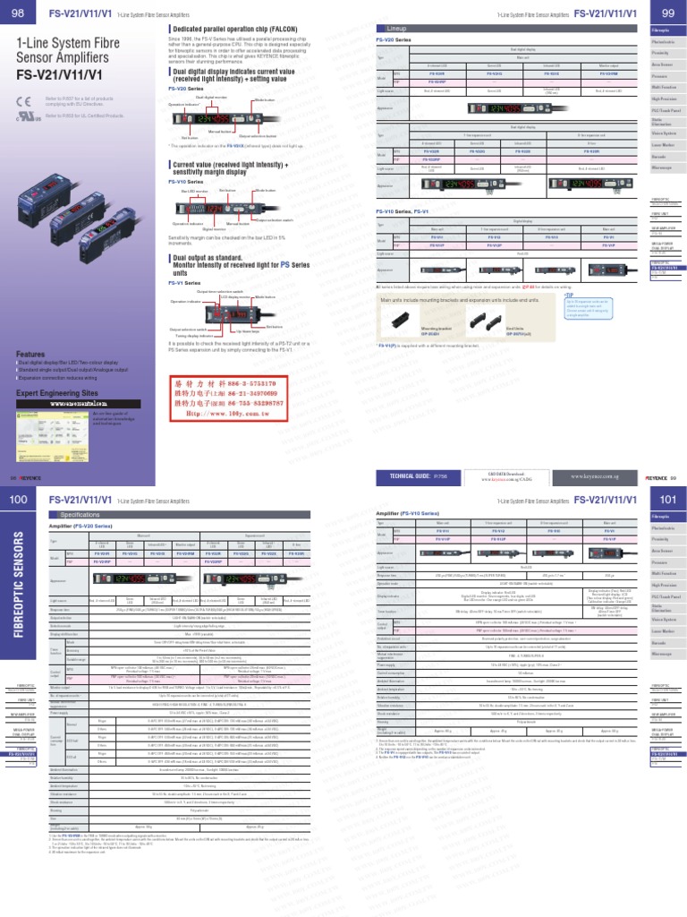 23 Keyence FS V1, V11, V21 PDF | PDF | Electromagnetic Radiation ...
