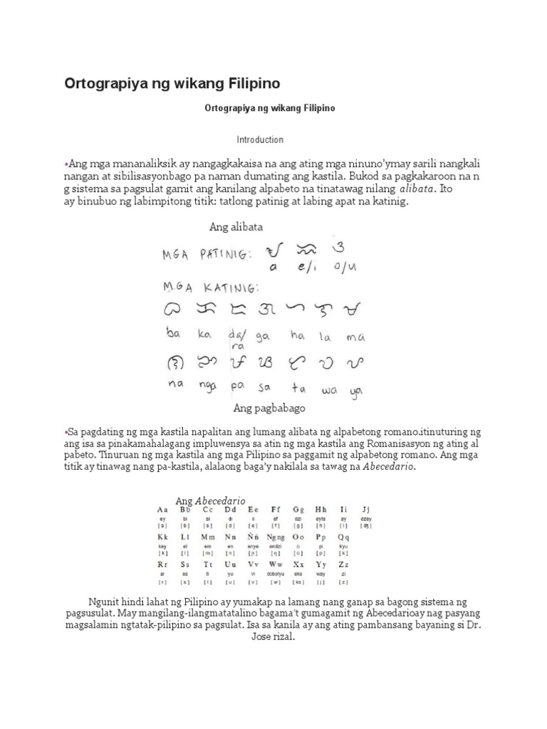 Intro Ortograpiya NG Wikang Filipino 2009 | PDF Intro Ortograpiya NG Wikang Filipino 2009 | PDF