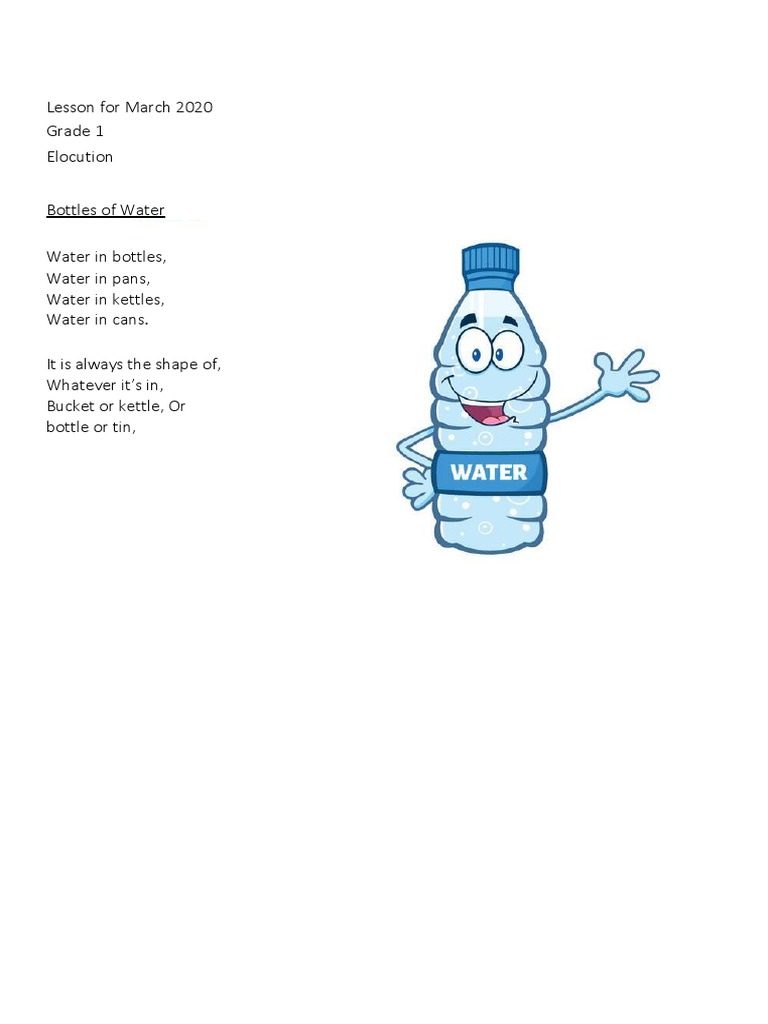 Water Bottle Shapes for Kids | PDF