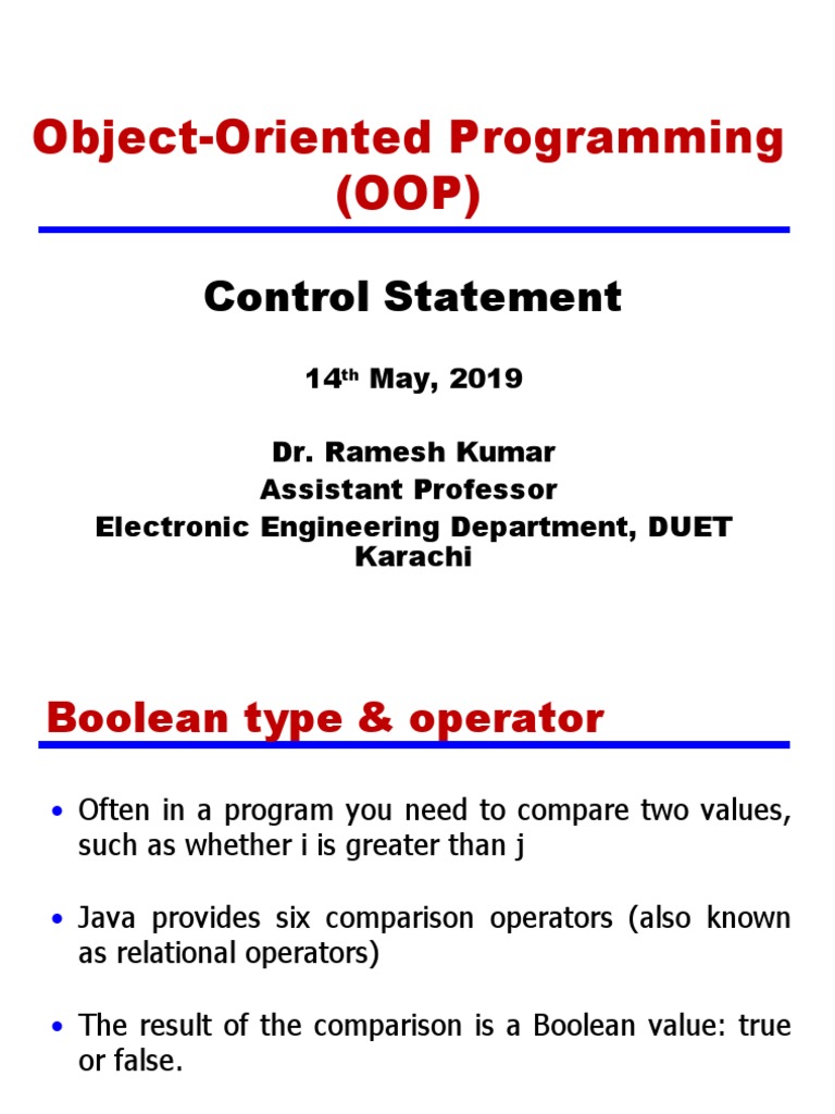 Object-Oriented Programming (OOP) : Control Statement | PDF | Quadratic Equation | Mathematical ...