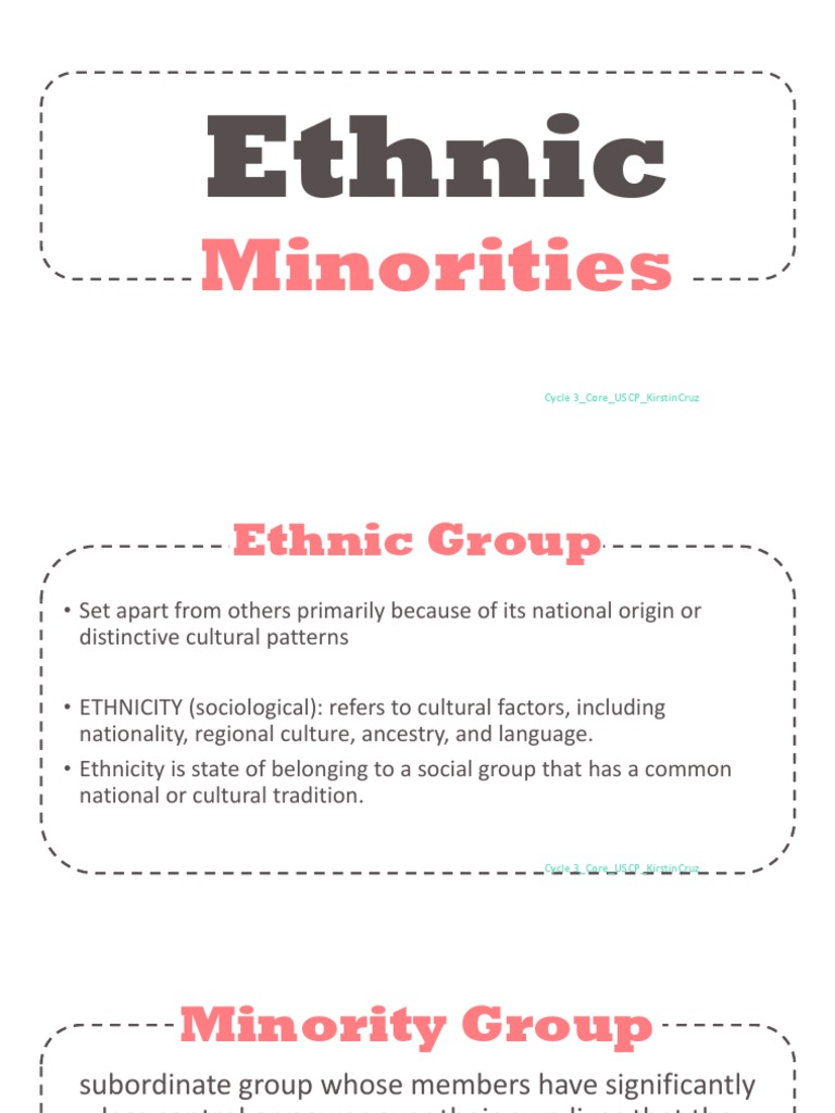 Understanding Ethnic Minorities and Their Dynamics | PDF | Minority ...