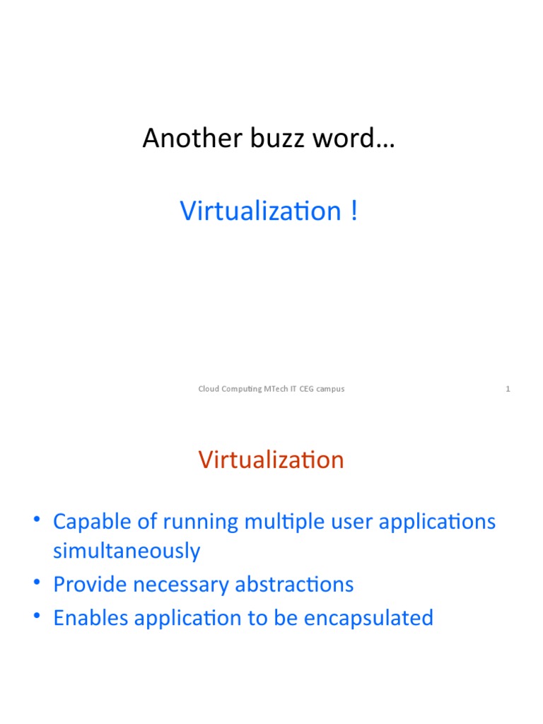 Another Buzz Word : Virtualization ! | PDF | Virtual Machine ...