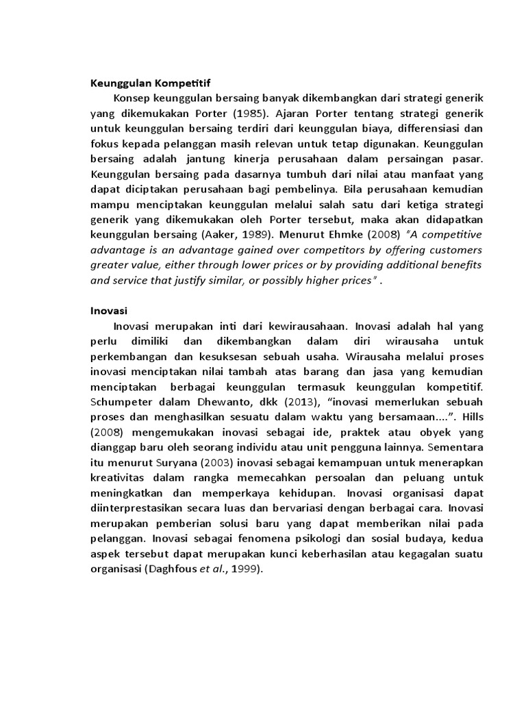 Keunggulan Kompetitif | PDF