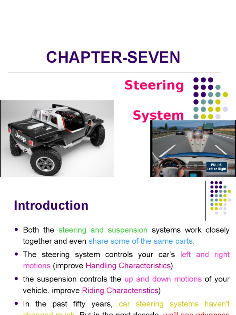 Chapter-Seven: Steering System | Download Free PDF | Steering | Gear