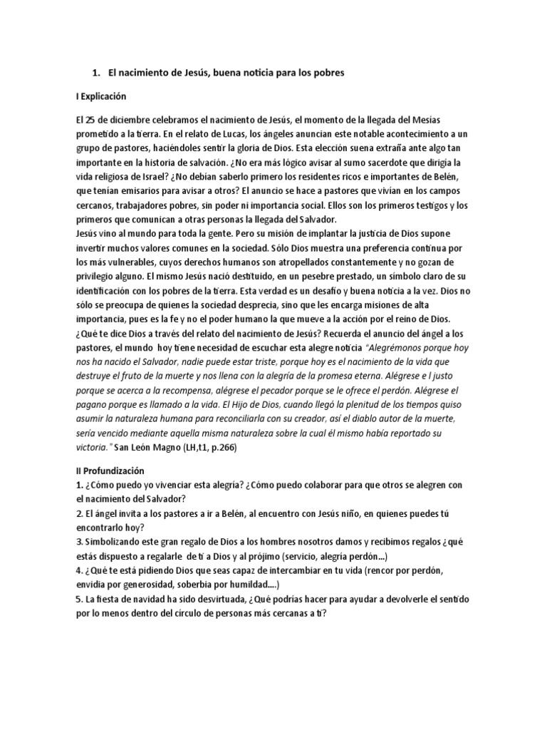 El Nacimiento de Jesús | PDF | Natividad De Jesus | Jesús