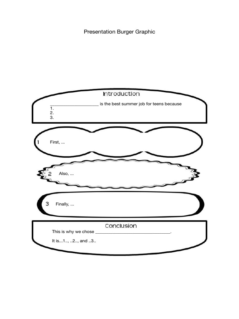 Simple Burger Presentation Graphic | PDF | Games & Activities ...