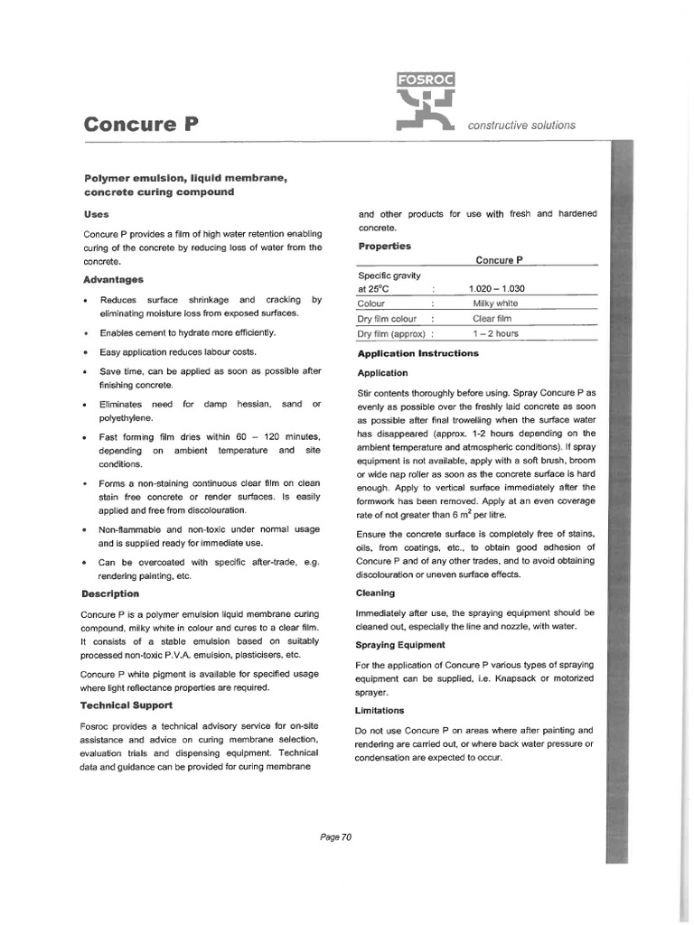 CONCURE P Data Sheet | PDF