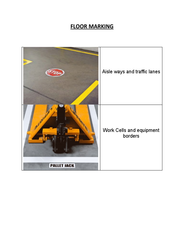Floor Marking: Aisle Ways and Traffic Lanes | PDF