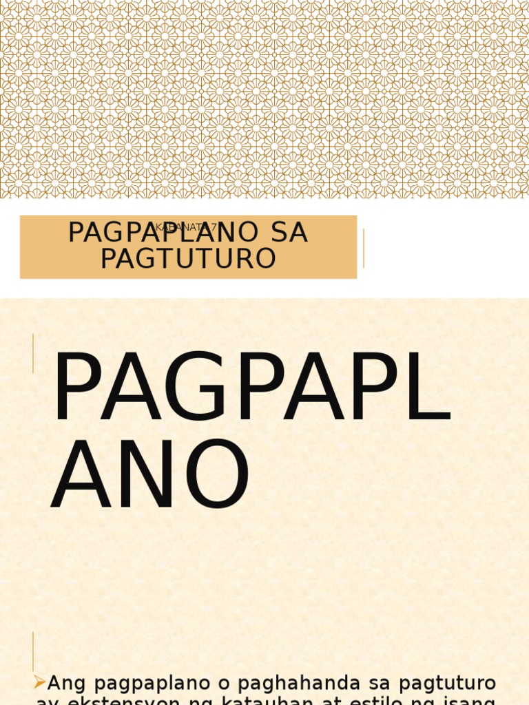 Pagpaplano | PDF