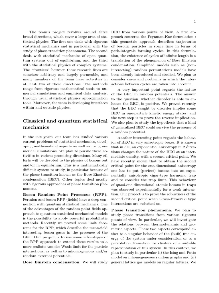 Classical and Quantum Statistical Mechanics | PDF | Boson | Statistical Mechanics