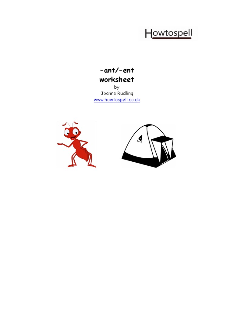 Ant Ent Worksheet | PDF | Linguistics | Semiotics