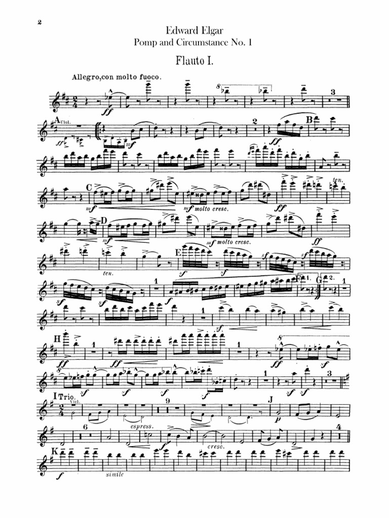 Pomp & Circumstance - PARTS | PDF