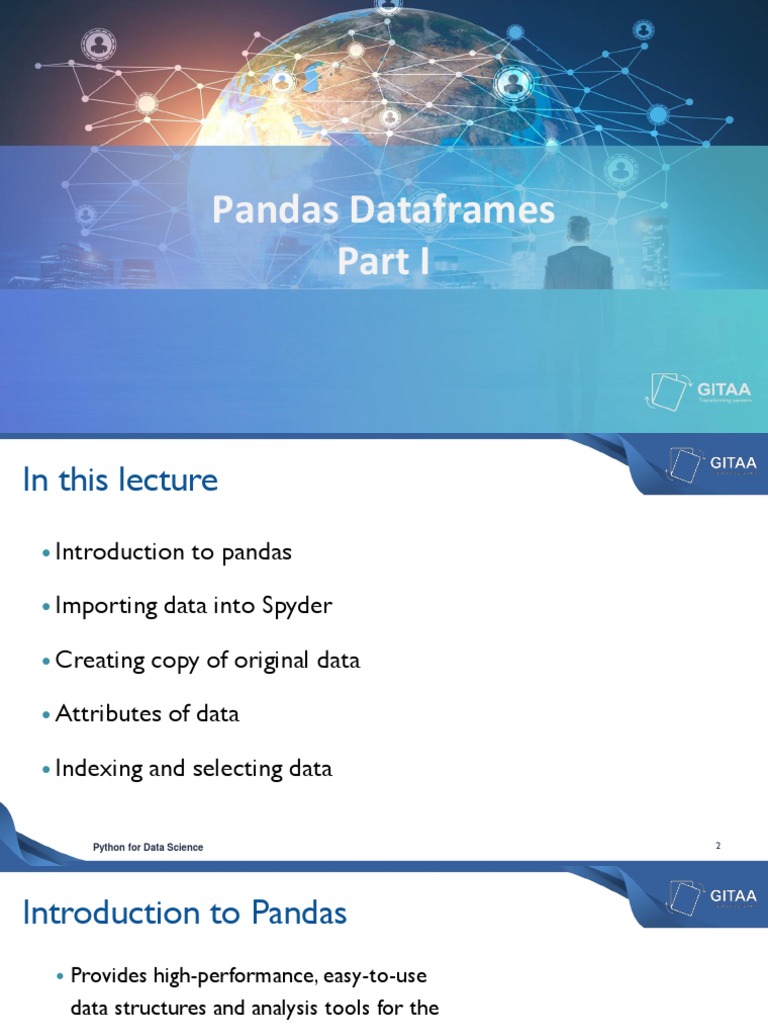 Learn Pandas Dataframes with Python | PDF | Array Data Structure | Data