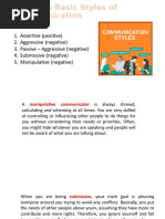 The 4 Basic Styles of Communication | PDF | Aggression | Social Psychology