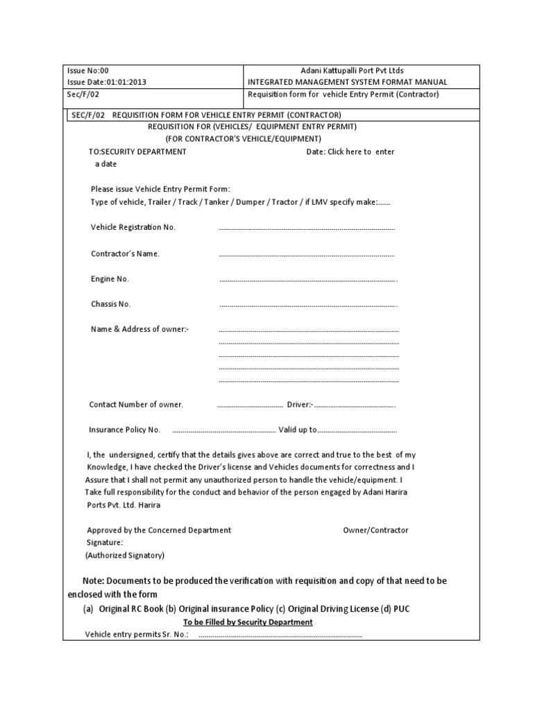 Enclosed With The Form (A) Original RC Book (B) Original Insurance ...