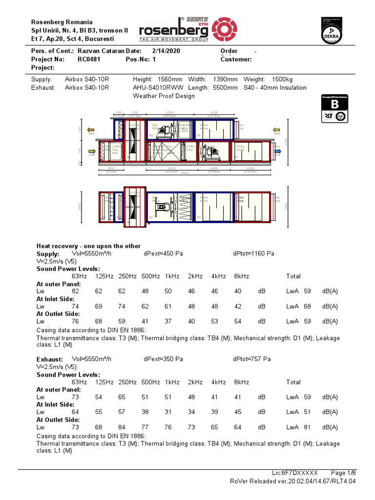 FT Ahu-05 | PDF | Humidity | Mechanical Engineering