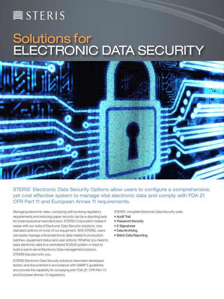 Electronic Data Security Brochure | PDF | Sterilization (Microbiology ...