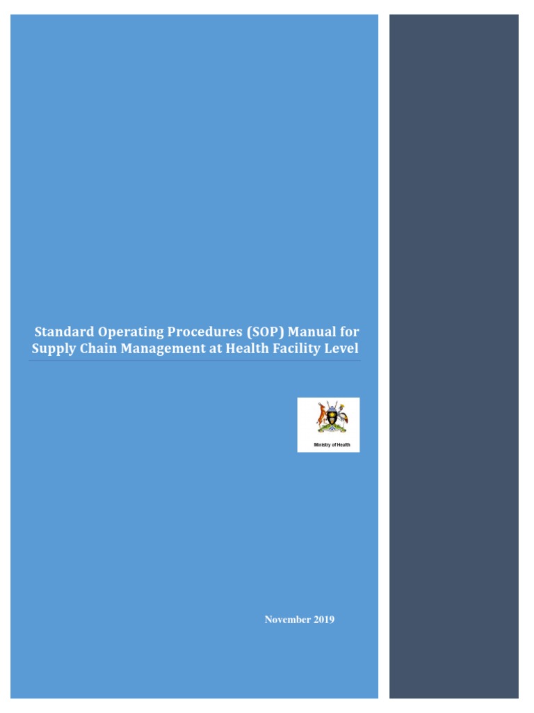 SOP Manual for Supply Chain Management | PDF | Pharmacy | Medical ...
