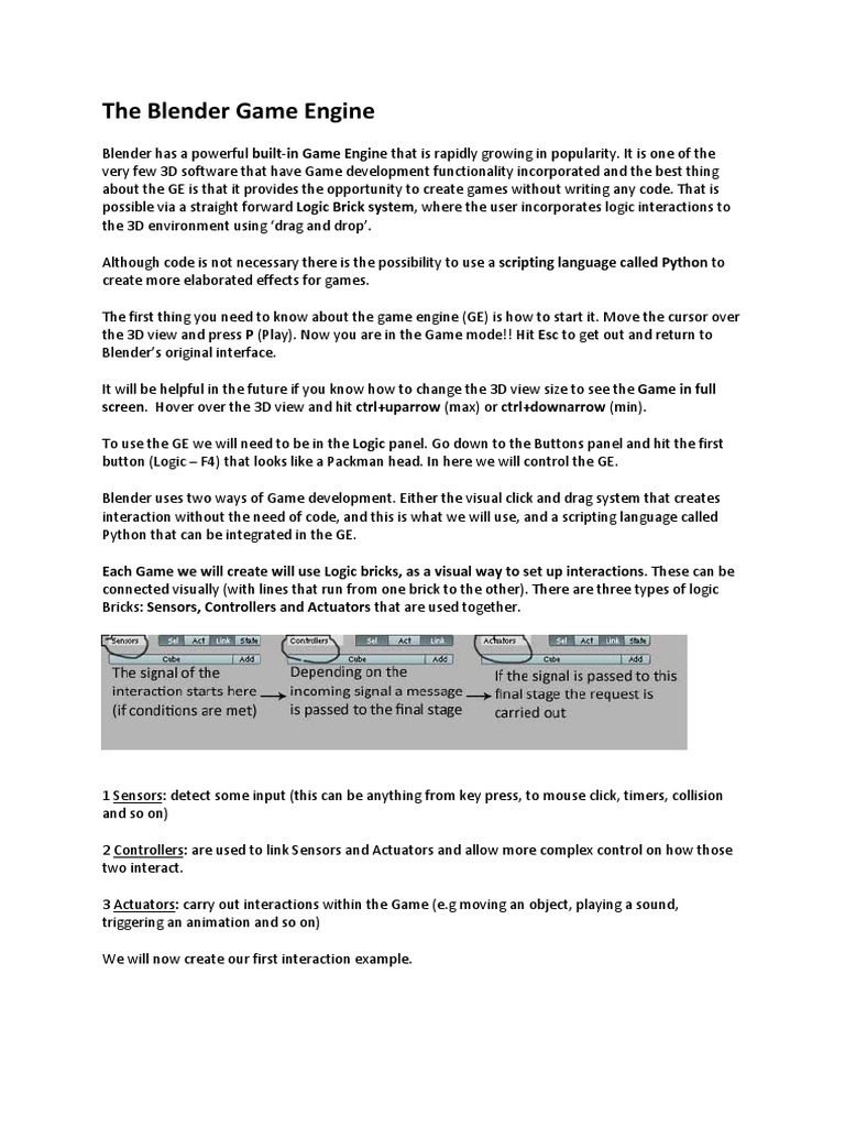 The Blender Game Engine: Screen. Hover Over The 3D View and Hit Ctrl ...