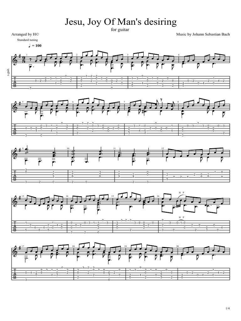 Bach, Johann Sebastian - Jesu, Joy of Man - 'S Desiring, BWV 147 PDF ...