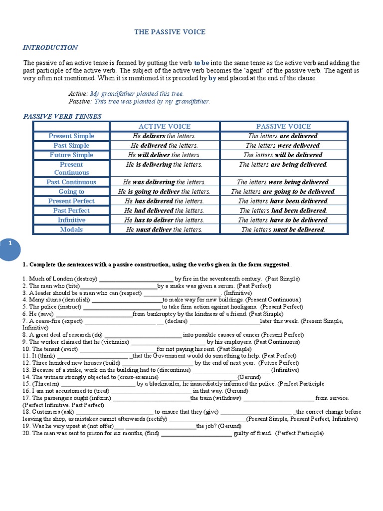 The Passive Voice Second Year | PDF | Verb | Syntax