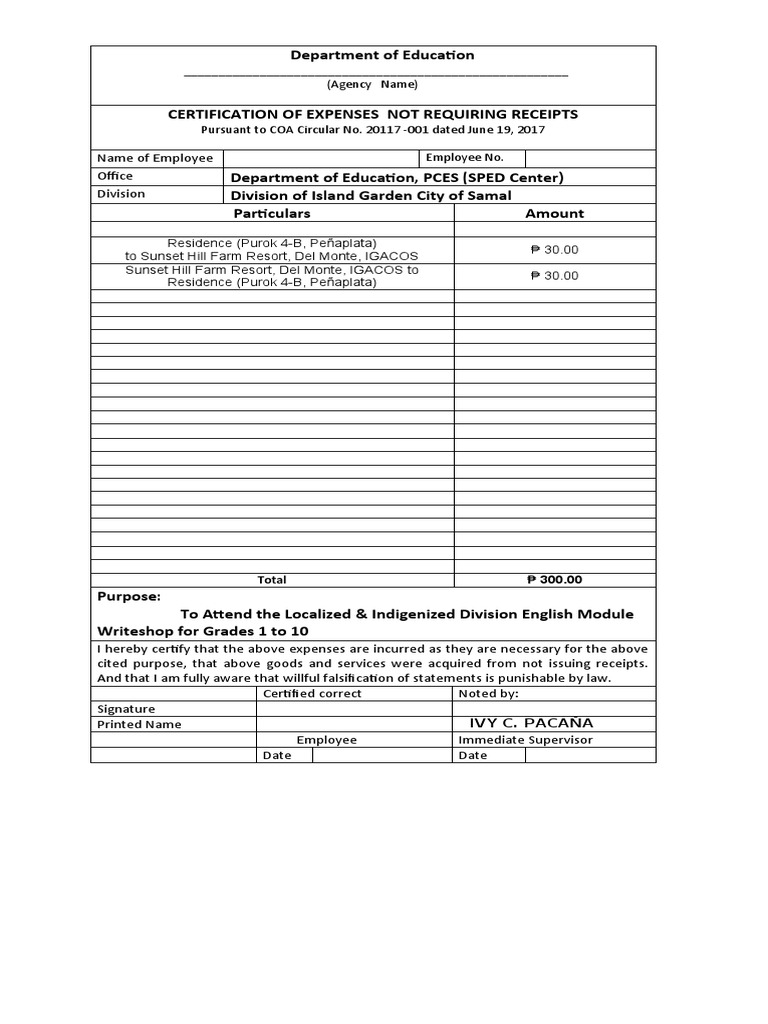 Certificate Not Requiring Receipts | PDF | Government | Business
