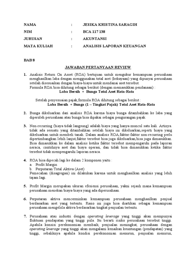 Bab 8 - Jesika Kristina Saragih | PDF | Bisnis