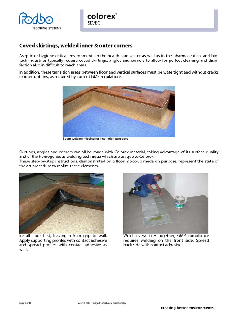 Forbo Colorex Coved Skirting Angles and Corners Installation Guide 2007 ...