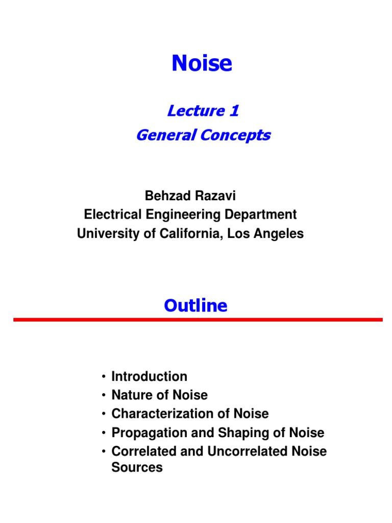 Noise: General Concepts | PDF