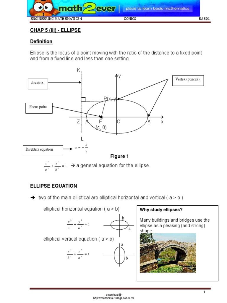 BA 501 Chapter 5 Elips Equation - 3 | PDF | Ellipse | Geometric Shapes