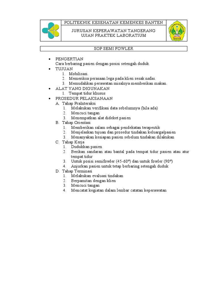 SOP Semi Fowler | PDF