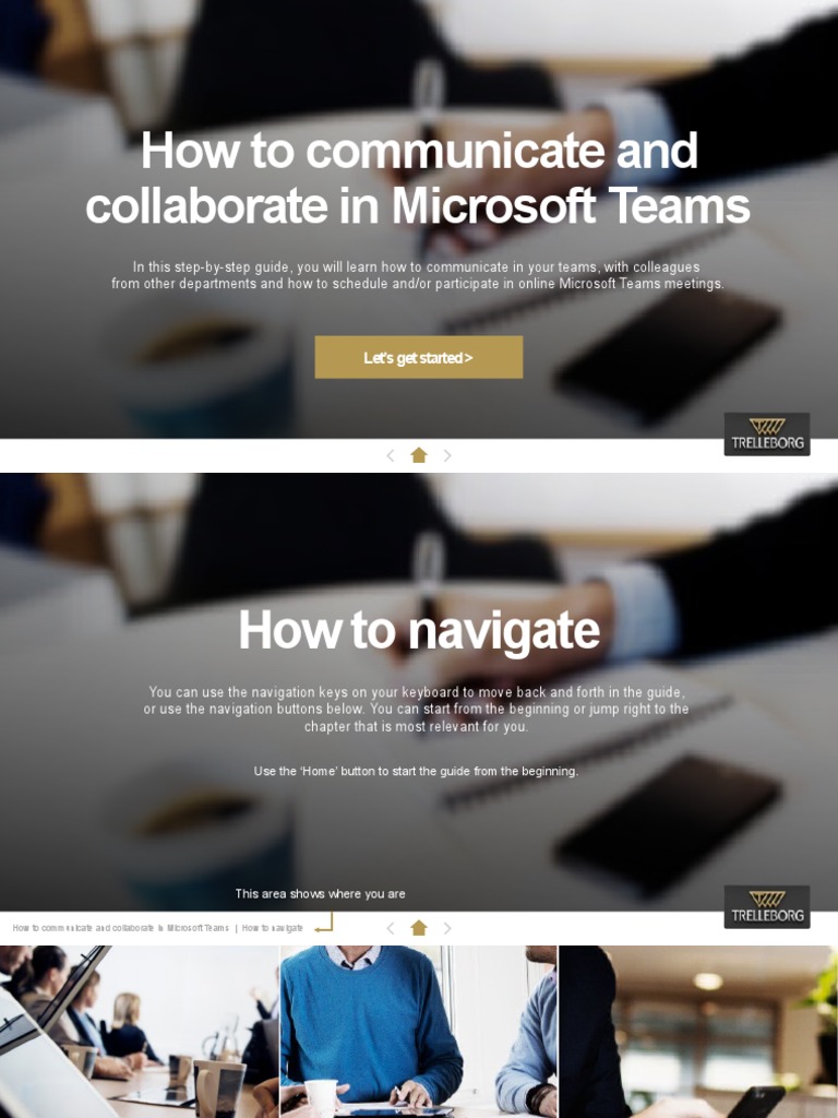 MS Teams - Interactive Step by Step Guide - PPSX | PDF | Web ...
