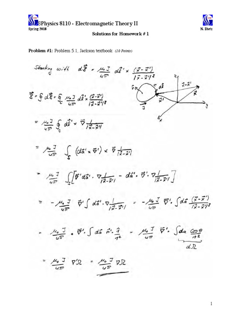 Solutions to Electromagnetic Theory Problems on Vector Potentials ...